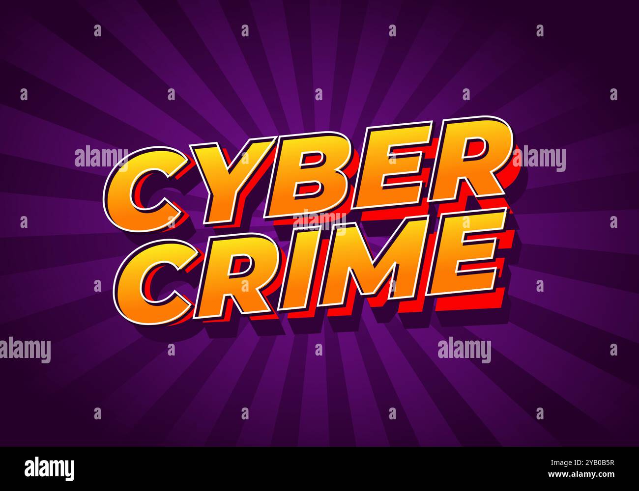 Cyber crime. Text effect design in bold fonts with modern colors Stock ...