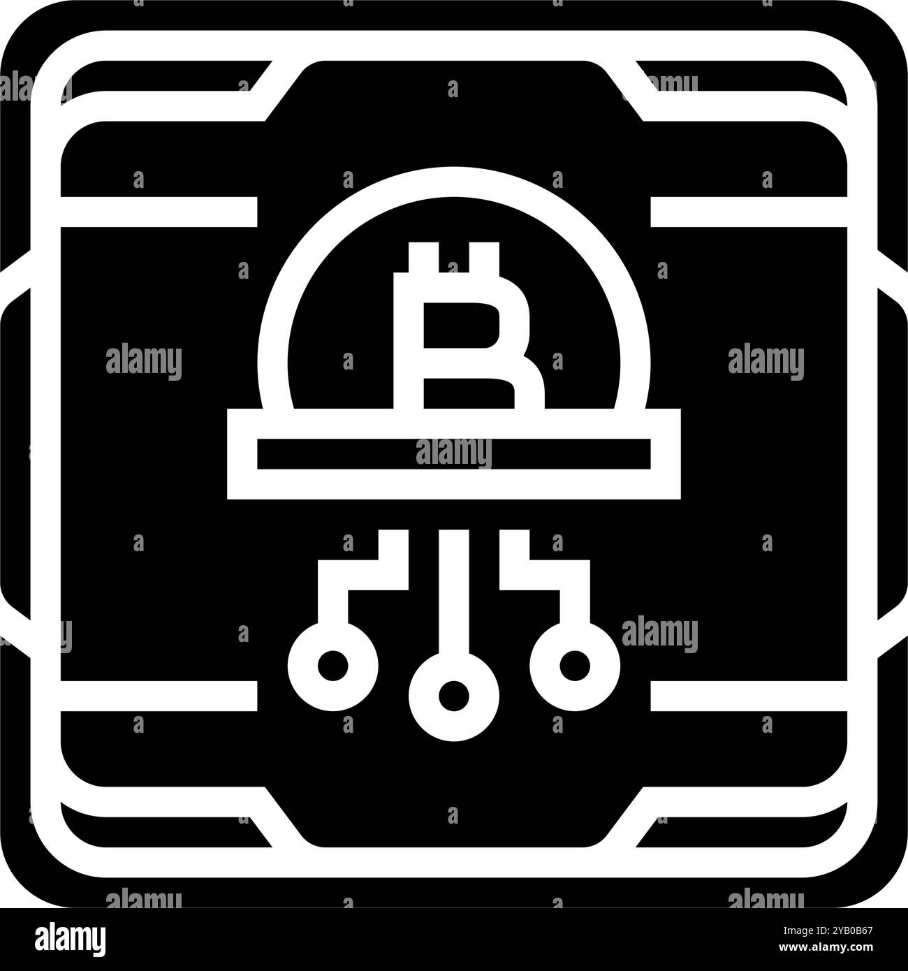cpu cryptocurrency mining glyph icon vector illustration Stock Vector Image & Art - Alamy