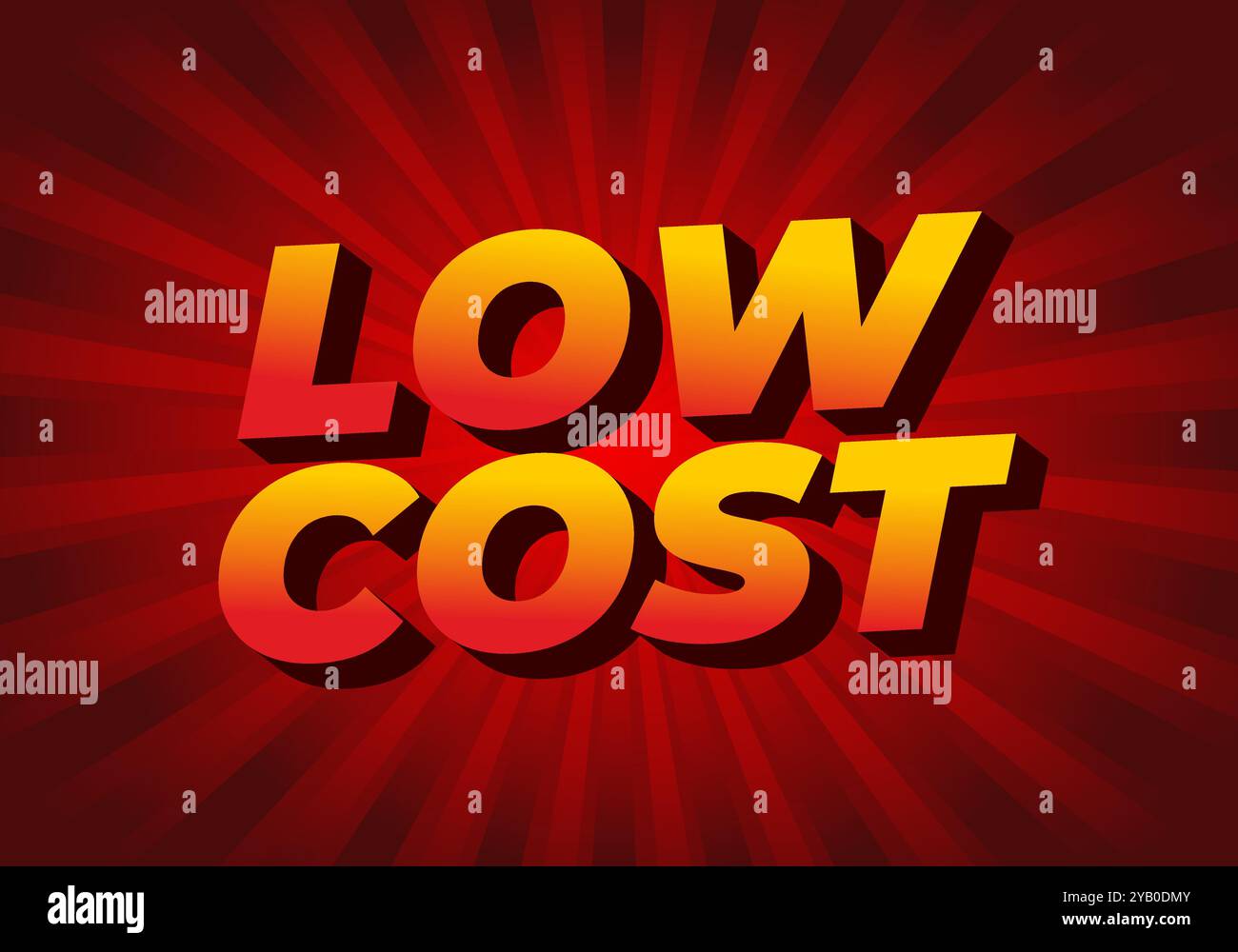 Low cost. Text effect design in 3D style for promotional ads Stock ...