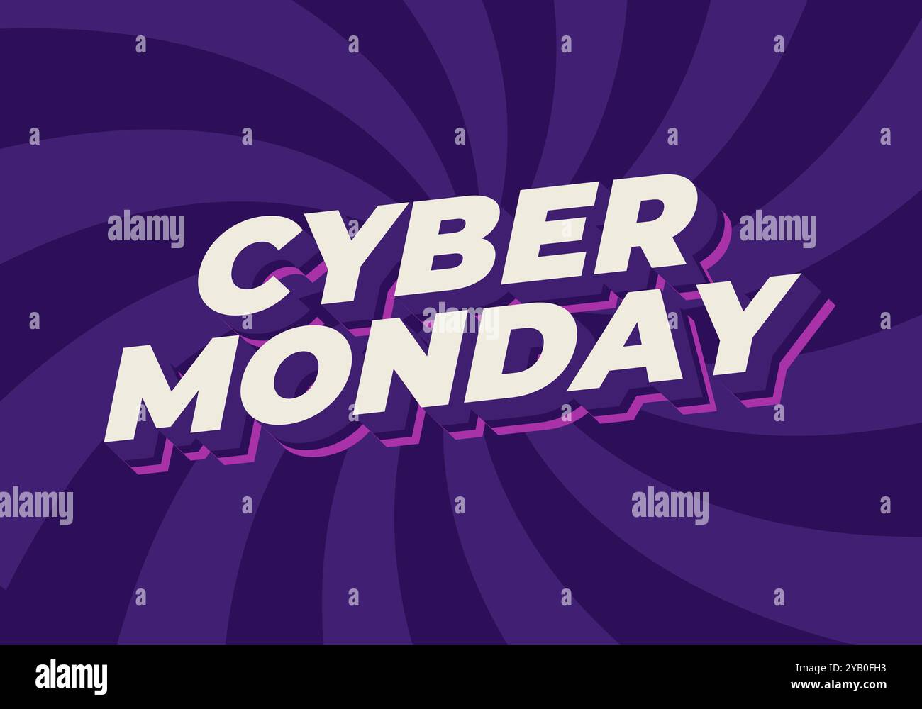 Cyber monday. Text effect design in 3D and bold fonts for digital ads ...