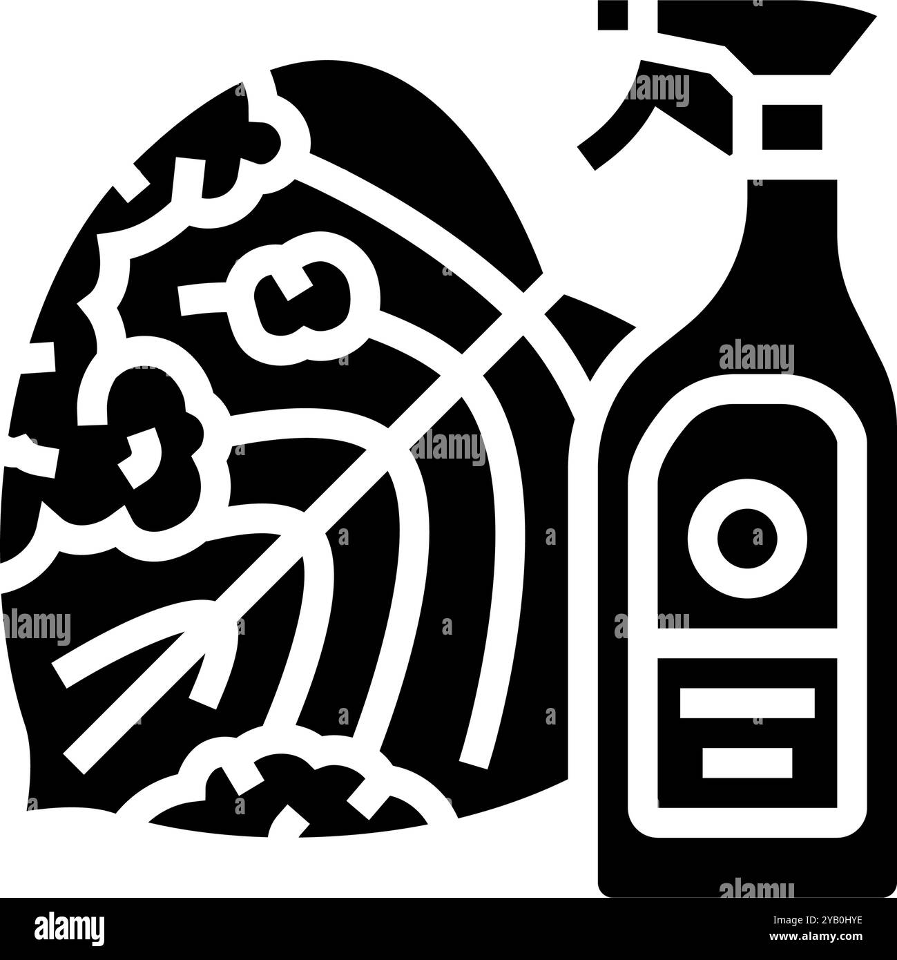 plant disease treatment garden maintenance glyph icon vector ...