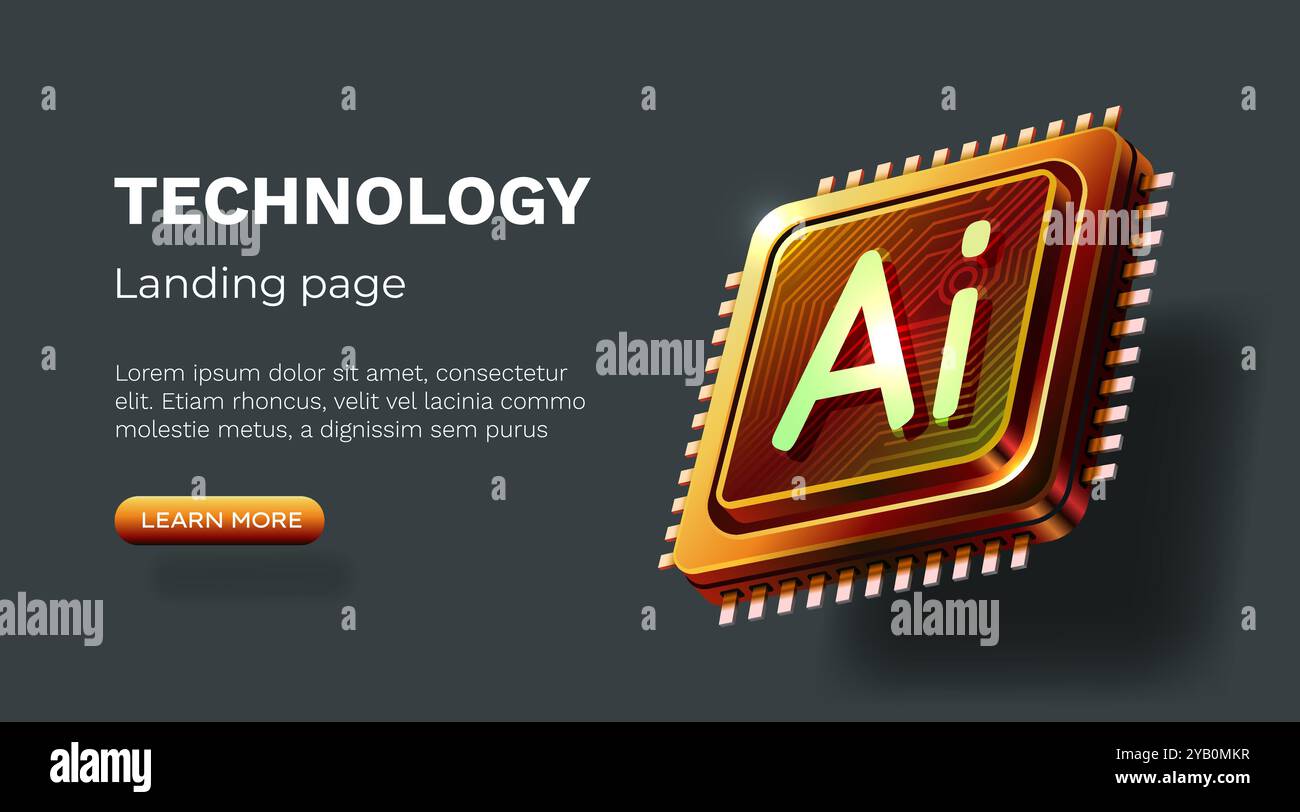 Ai chip, innovation tech, ai art technology. Vector Stock Vector Image ...