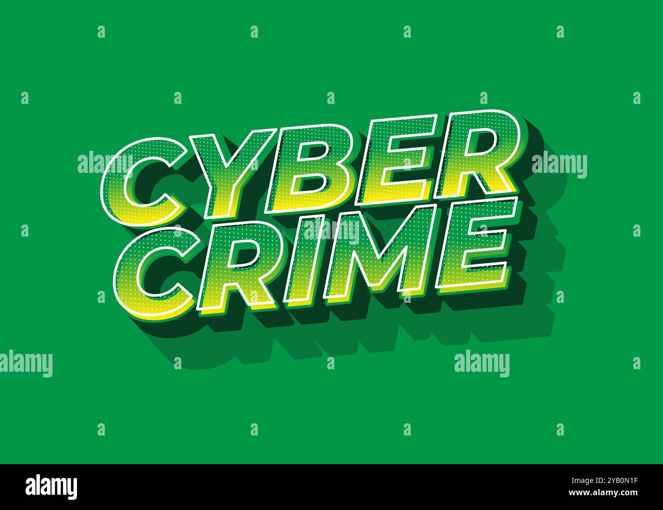 Cyber crime. Text effect design in bold fonts with modern colors Stock ...