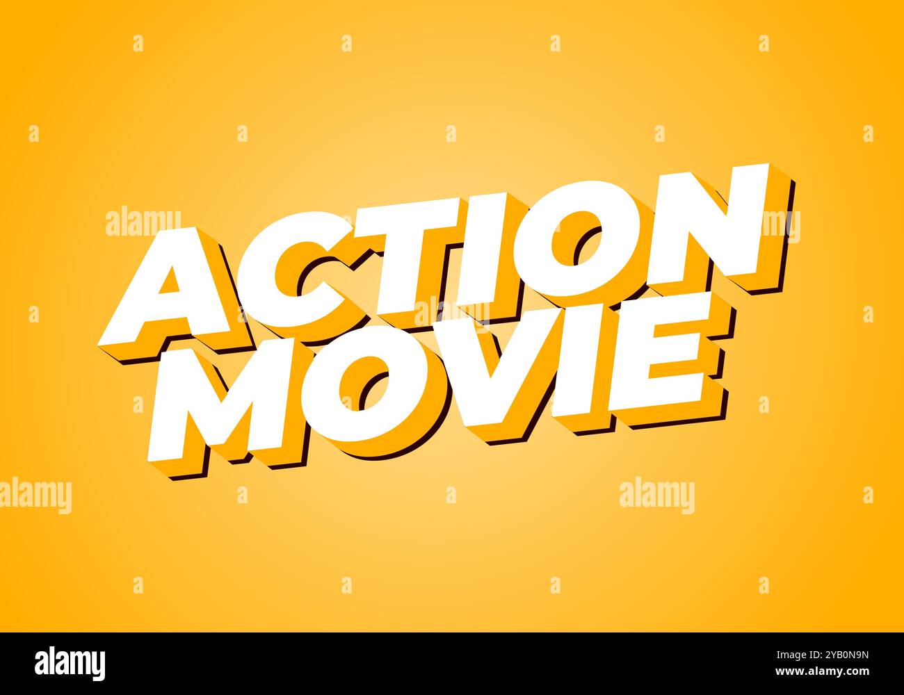 Action movie. Text effect design in 3D look with modern colors Stock ...