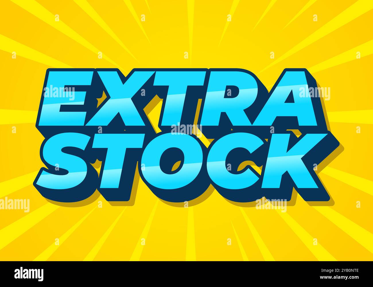 Extra stock. Text effect design in eye catching colors for promotional ...