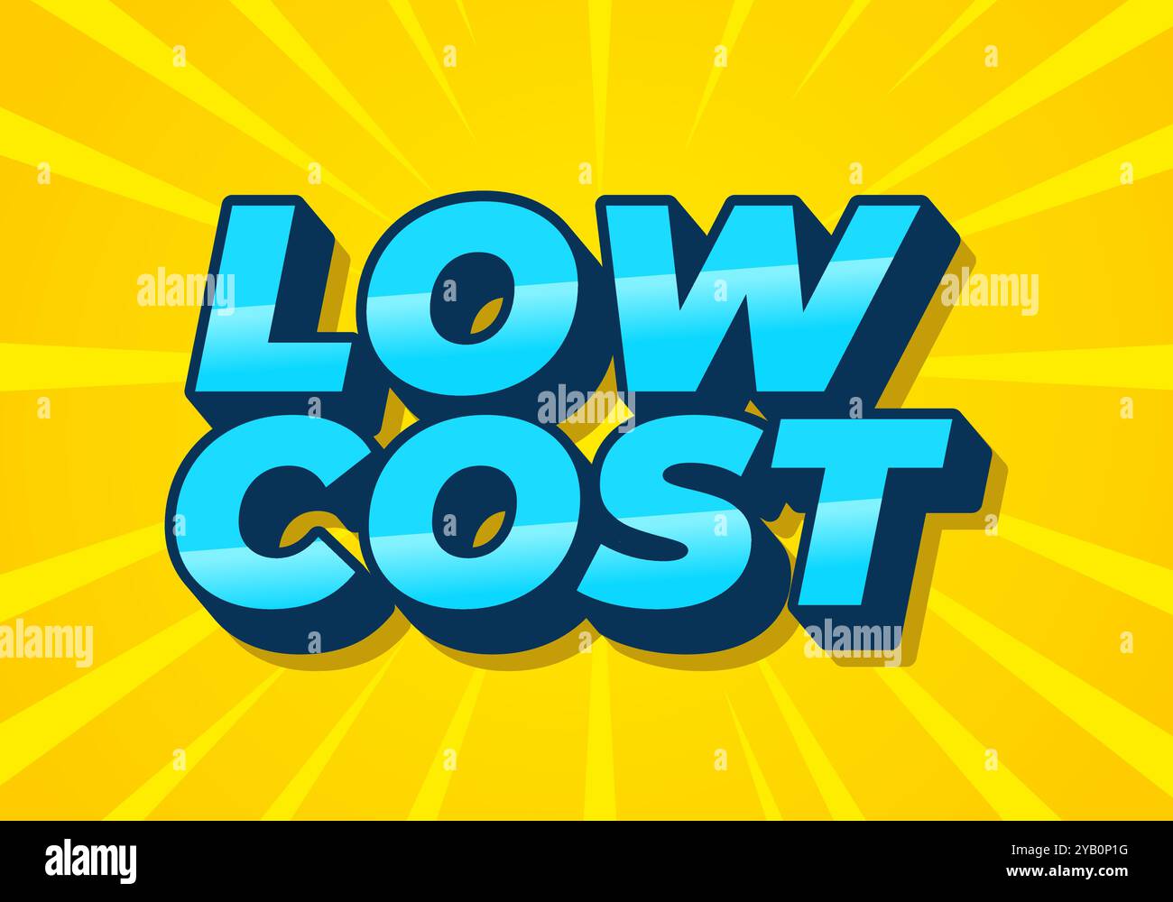 Low cost. Text effect design in 3D style for promotional ads Stock ...