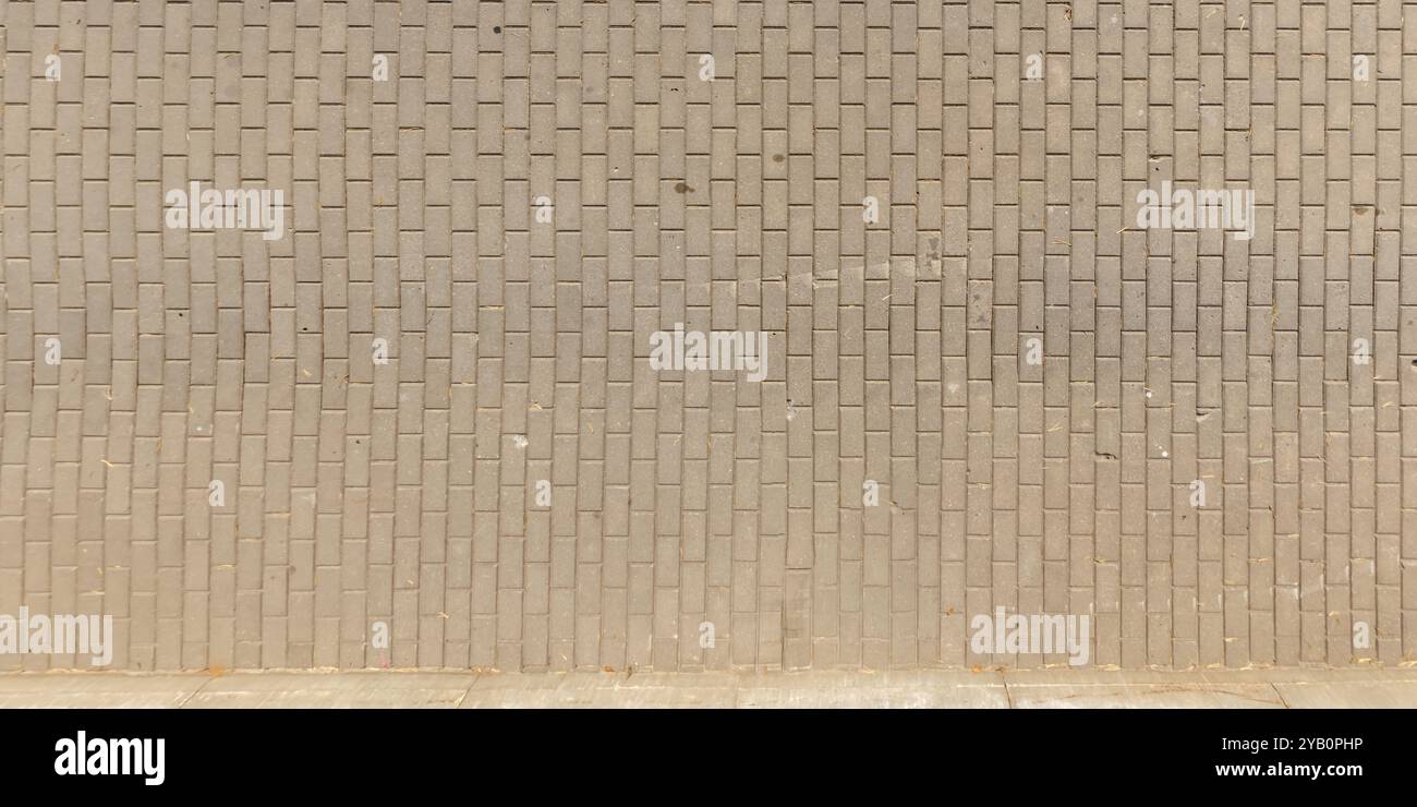 top view of the surface of a pedestrian path with paving slabs Stock ...