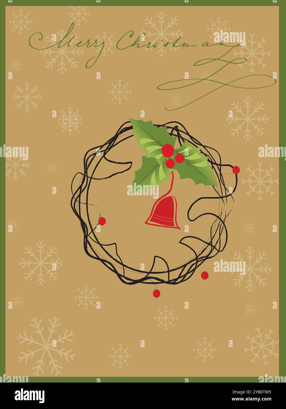 Santa gift green bell Stock Vector Images - Alamy