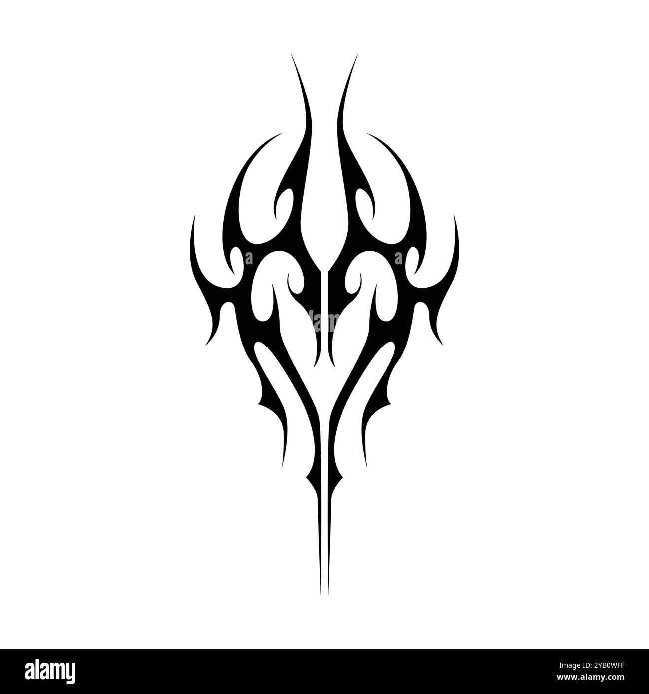 Neo tribal y2k gothic style tattoo. Cyber sigilism heart design. Vector ...