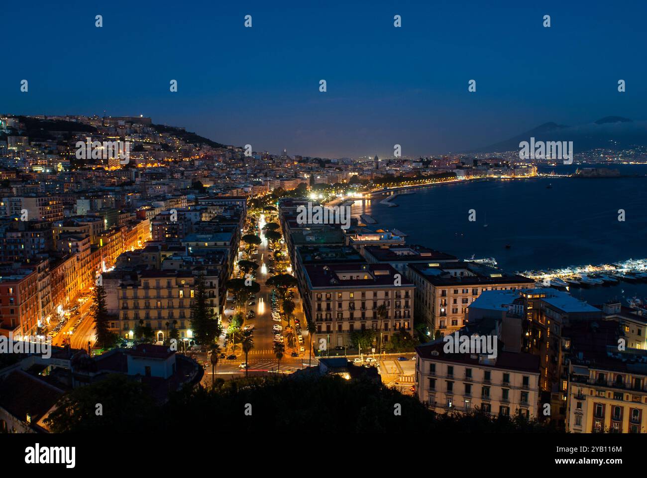 Italy, Napoli, Oct 1 2024 panoramic view of the gulf of Naples seen ...
