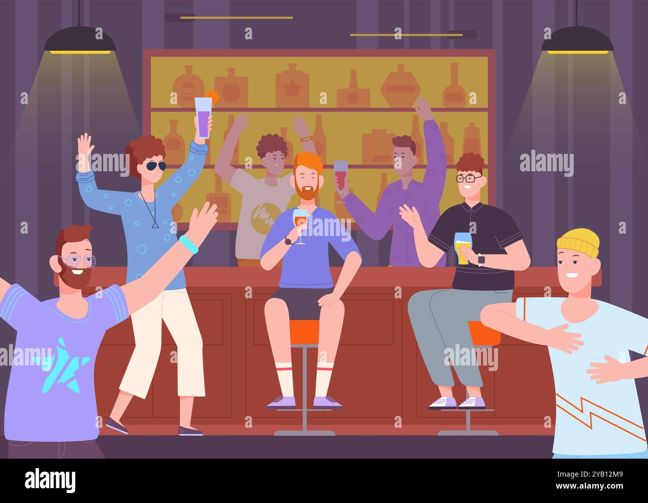 Guys night club Stock Vector Images - Alamy