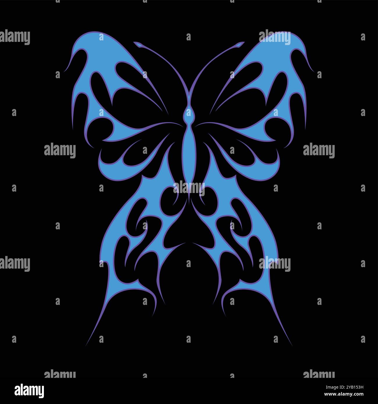 Neo tribal y2k gothic style tattoo. Cyber sigilism heart design. Vector ...