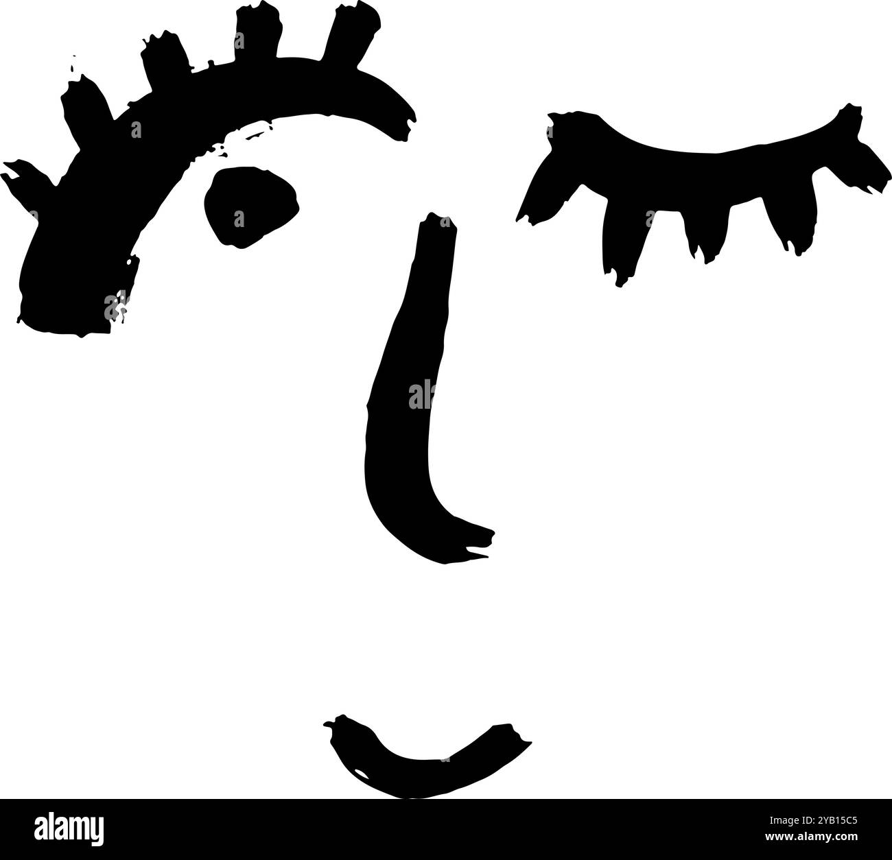Winking an eye Black and White Stock Photos & Images - Alamy