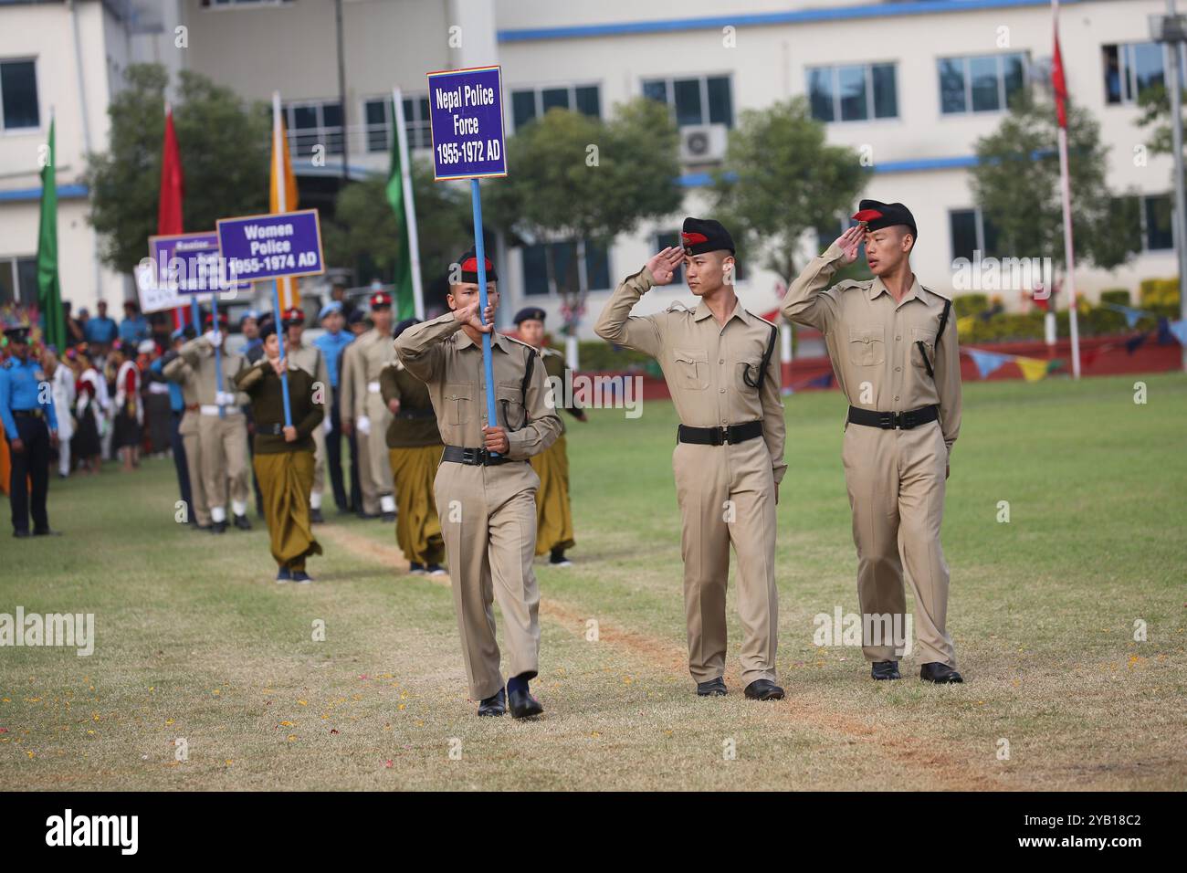 October 16, 2024: Police personnel participate in a parade during the celebration of National ...