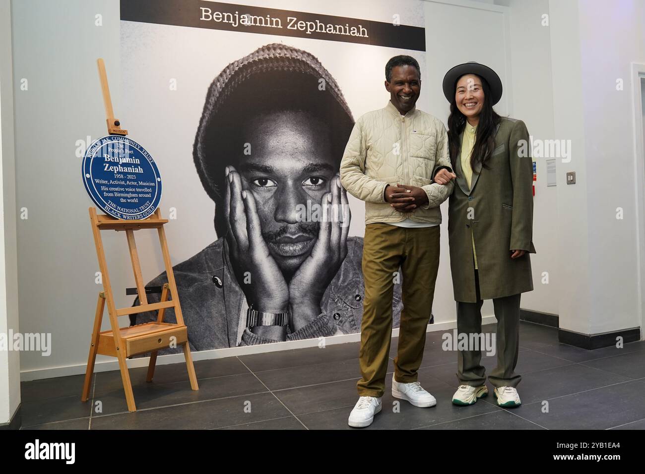 Poet Lemn Sissay and Qian Zephaniah, wife of Benjamin Zephaniah at a ...