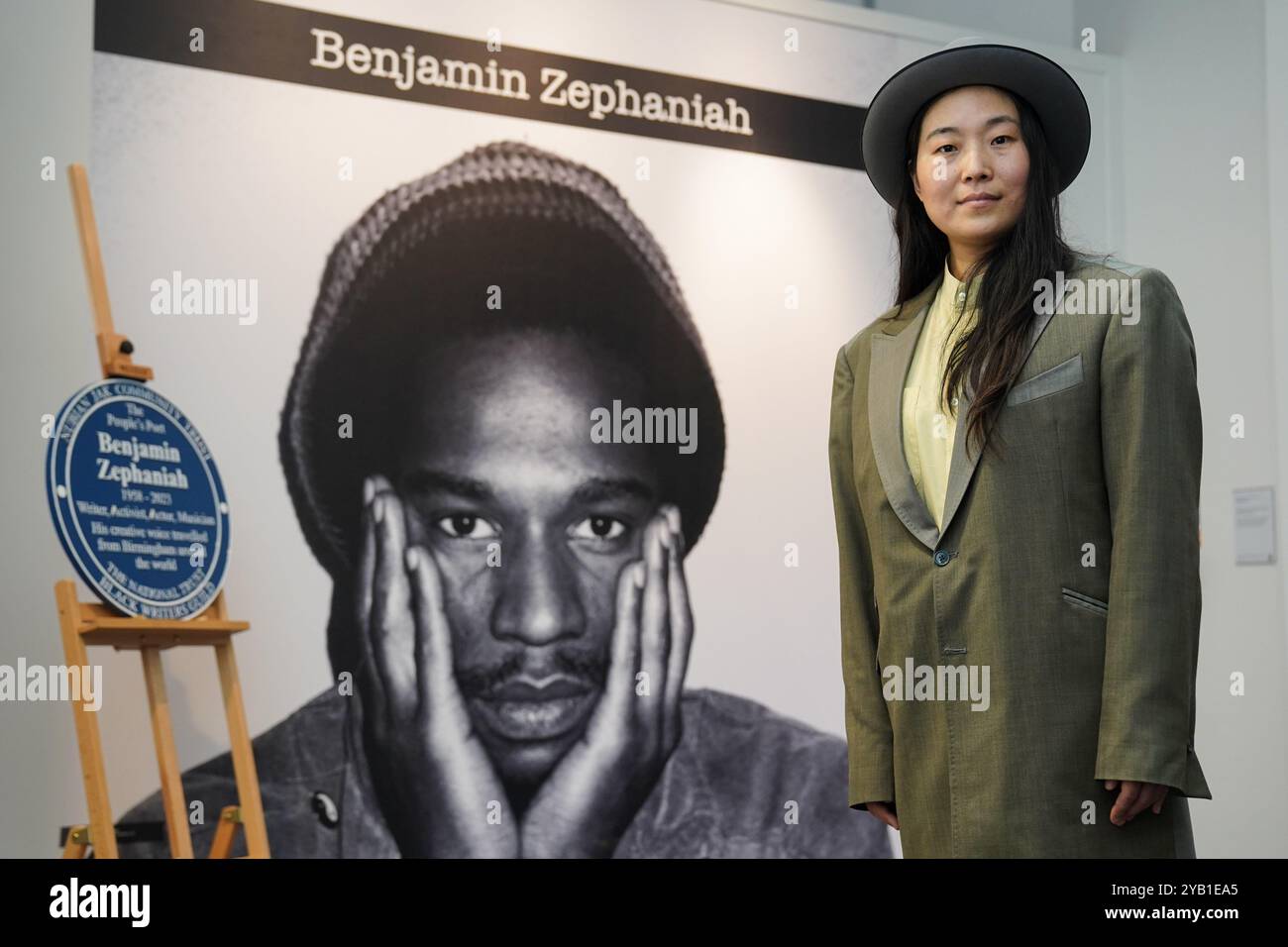 Qian Zephaniah, wife of Benjamin Zephaniah at a ceremony for the ...