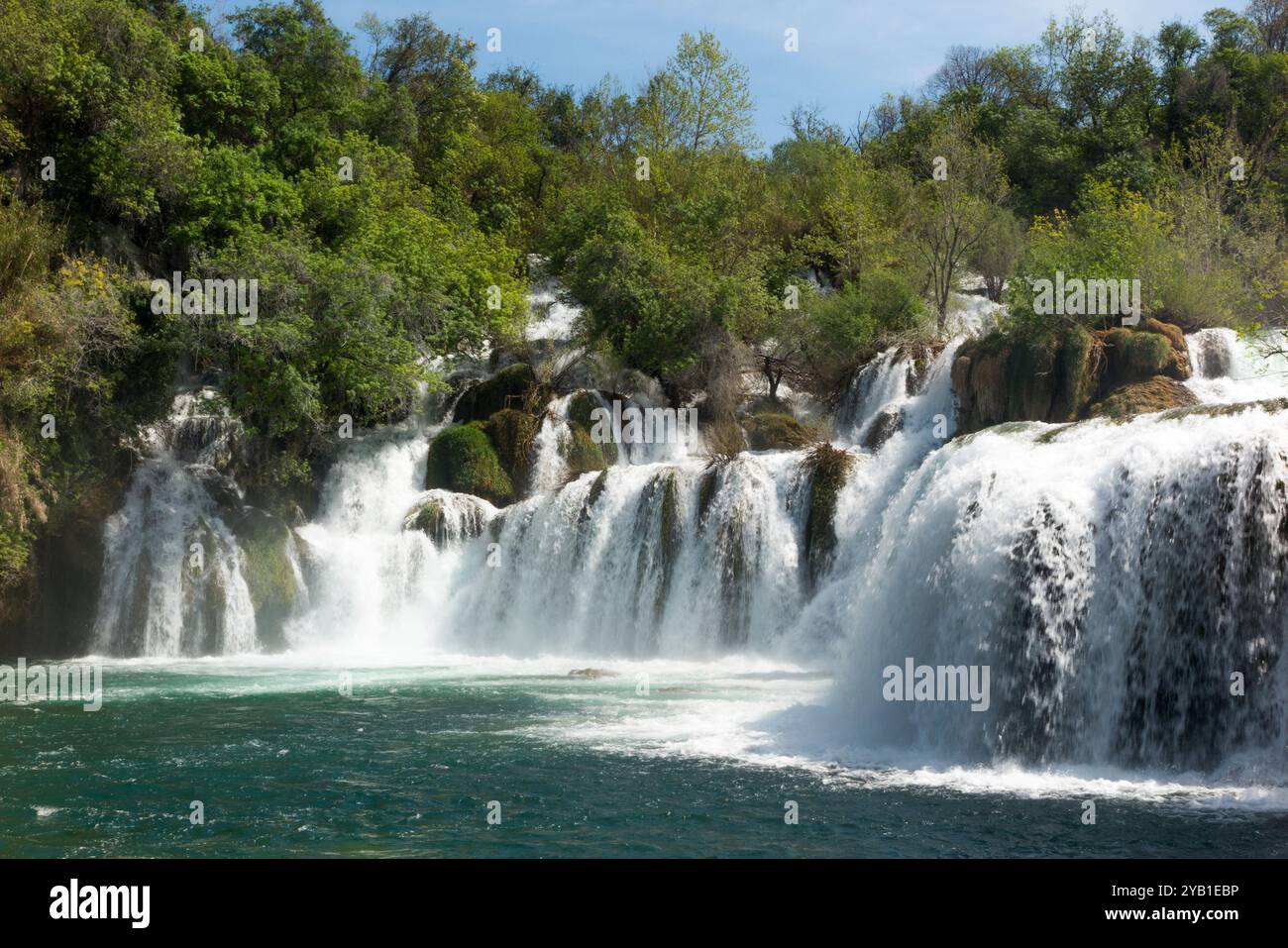 Kirka river flows fast and furious over rocks creating famous white ...