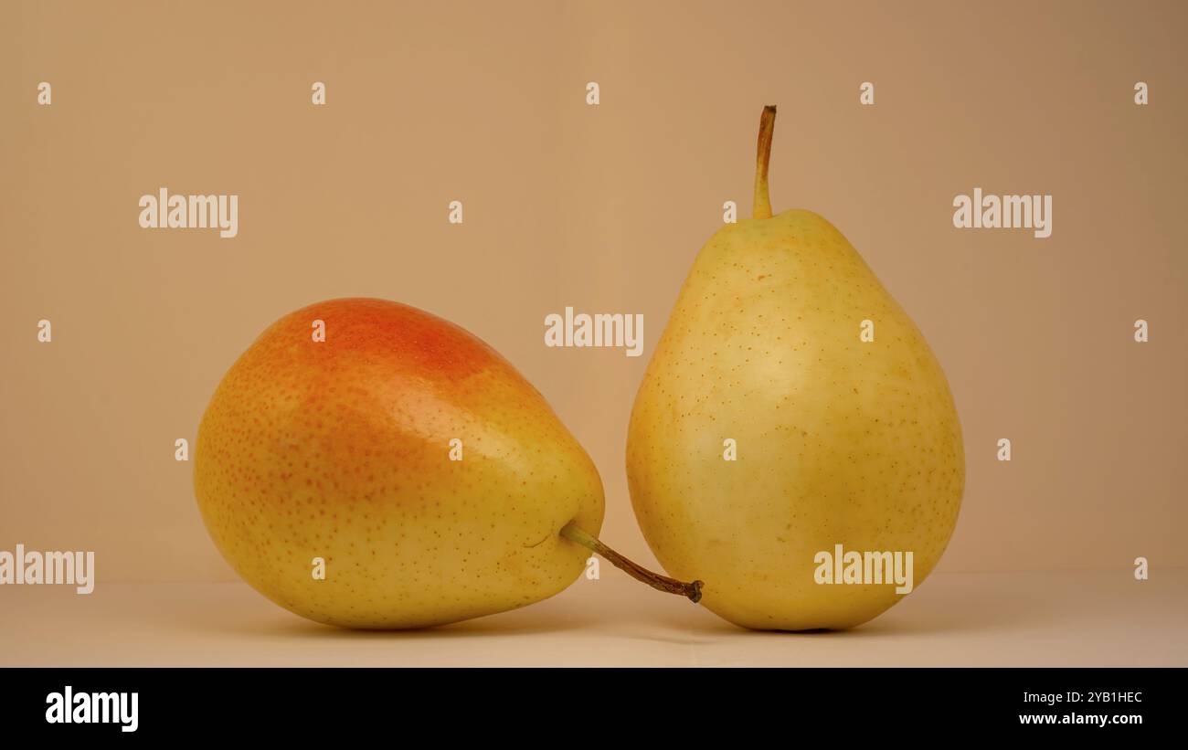 Whole pears close-up on a white background Stock Photo - Alamy