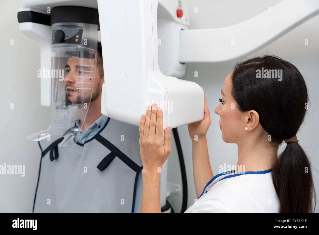 Dentist taking X-ray image, dental care concept Stock Photo - Alamy