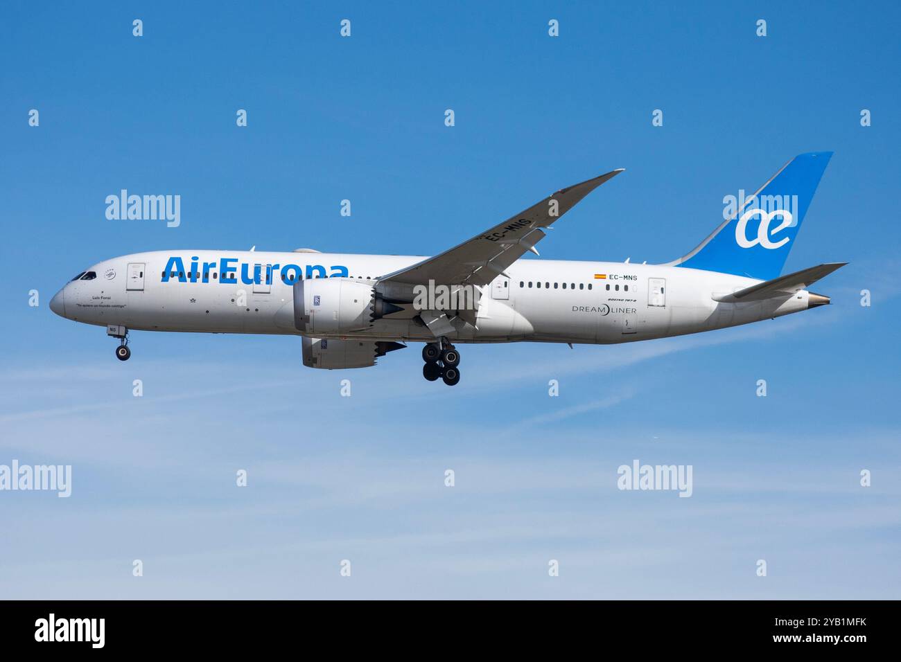 Long-haul airliner Boeing 787-8 of the Spanish airline Air Europa ...