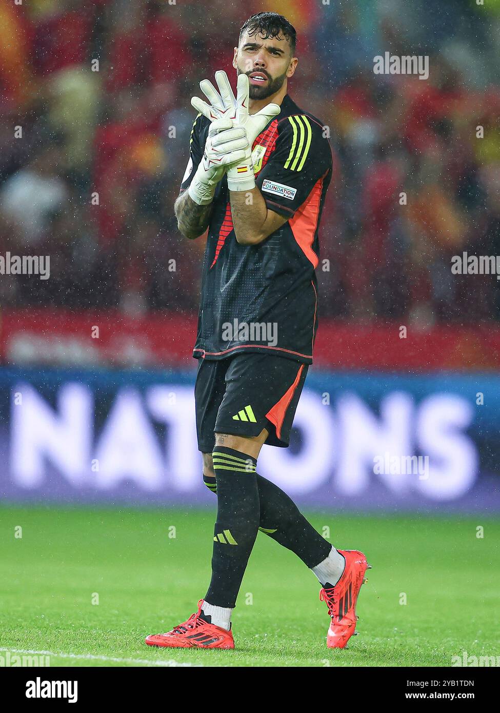 Cordoba, Spain. 15th Oct, 2024. David Raya of Spain during the UEFA ...