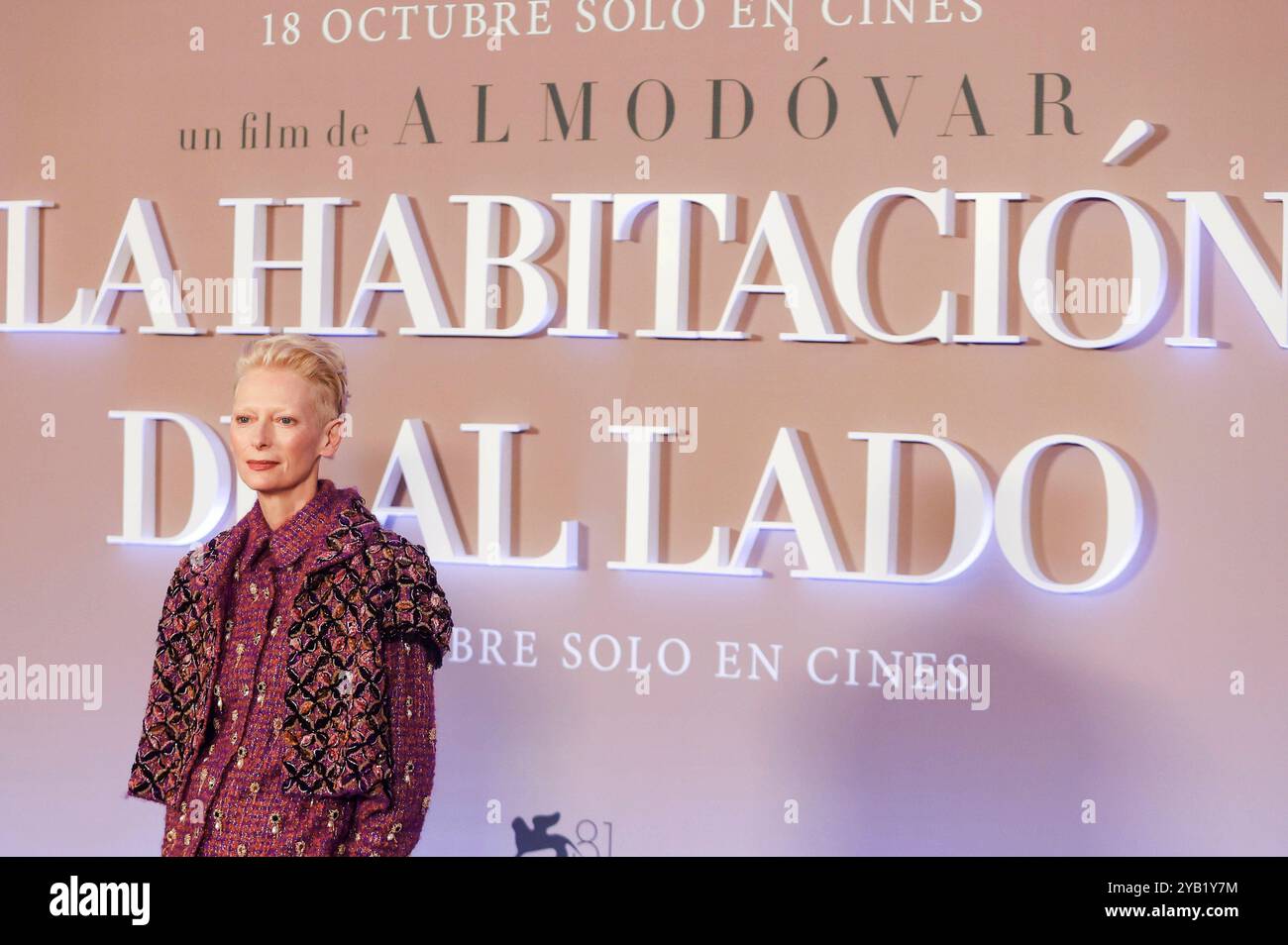 Tilda Swinton beim Photocall zum Kinofilm La habitacion de al lado/ The Room Next Door im Hotel ...