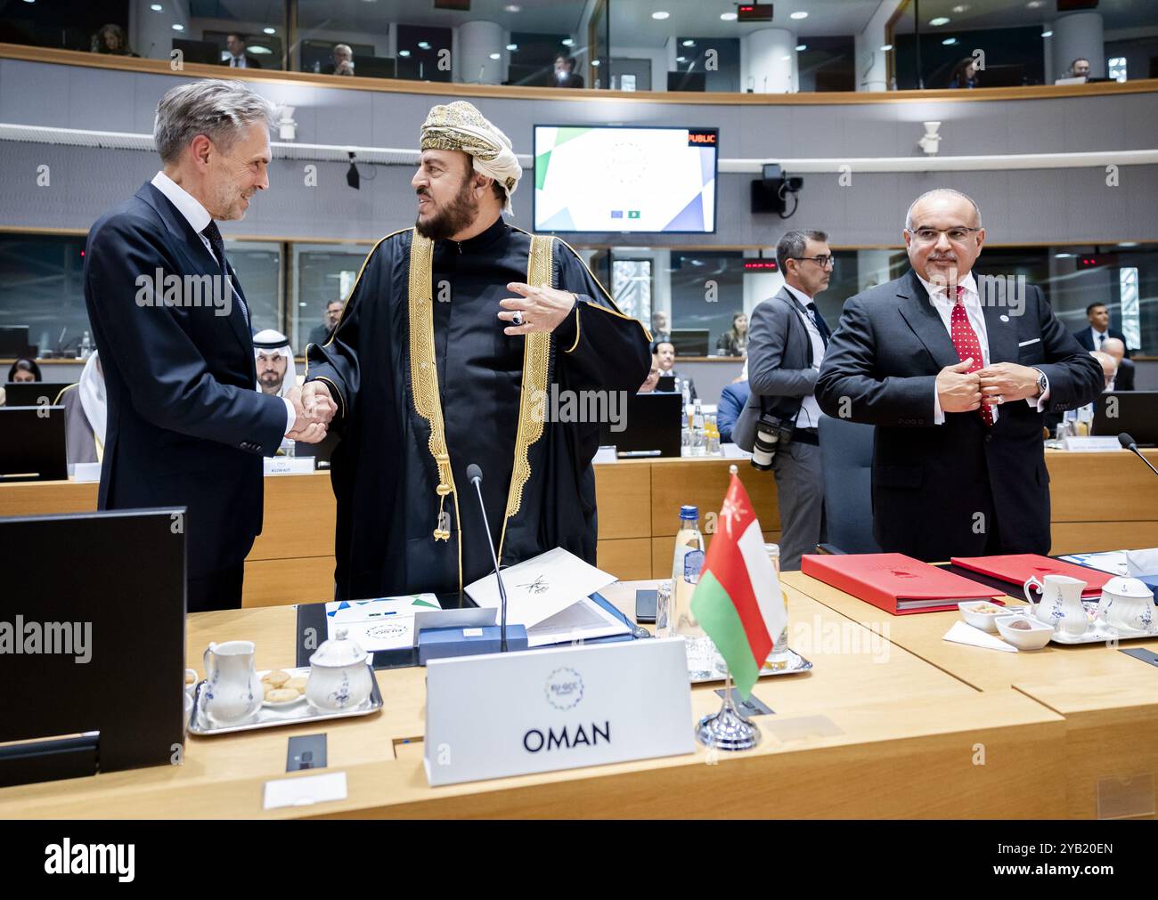BRUSSELS - (VLNR) Prime Minister Dick Schoof, Al Sayyid Asaad Tariq ...