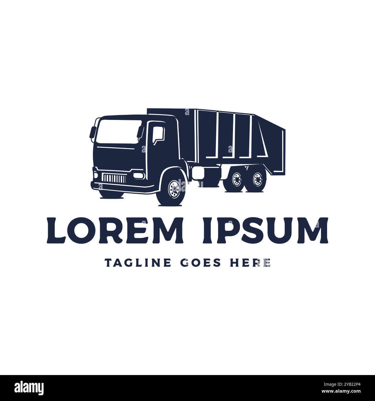 Vintage Retro Garbage Trash Truck Icon Illustration Logo Design Vector ...