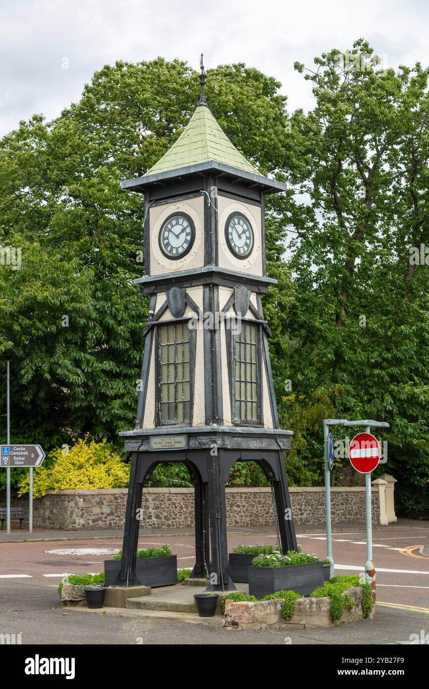 Murray Square Clock, Tillicoultry, Scotland Stock Photo - Alamy