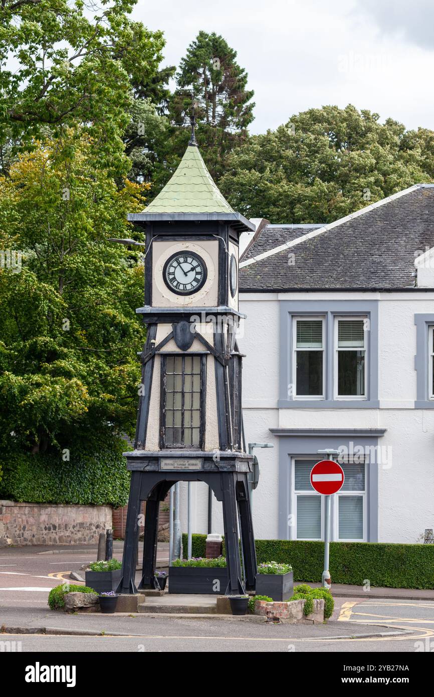 Murray Square Clock, Tillicoultry, Scotland Stock Photo - Alamy