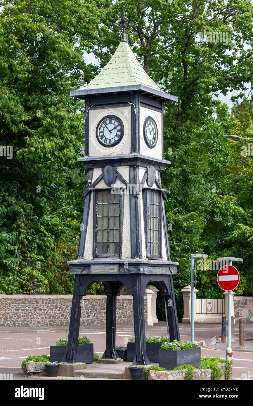 Murray Square Clock, Tillicoultry, Scotland Stock Photo - Alamy