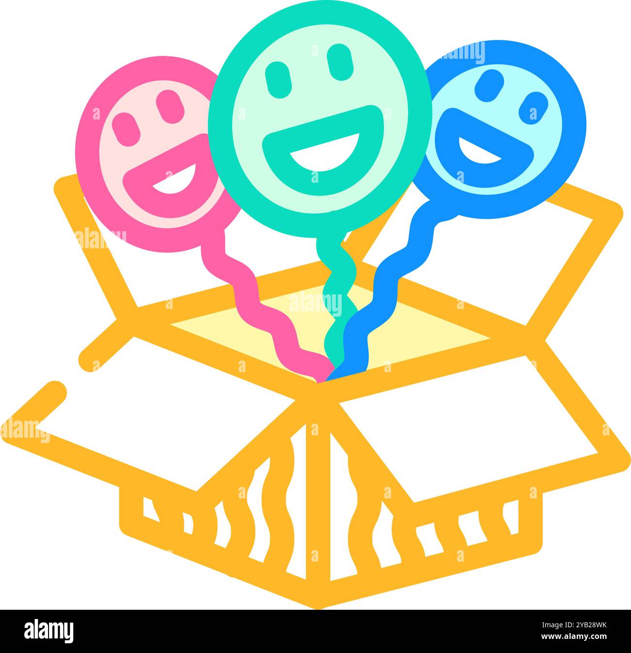 pop up box cardboard packaging color icon vector illustration Stock ...