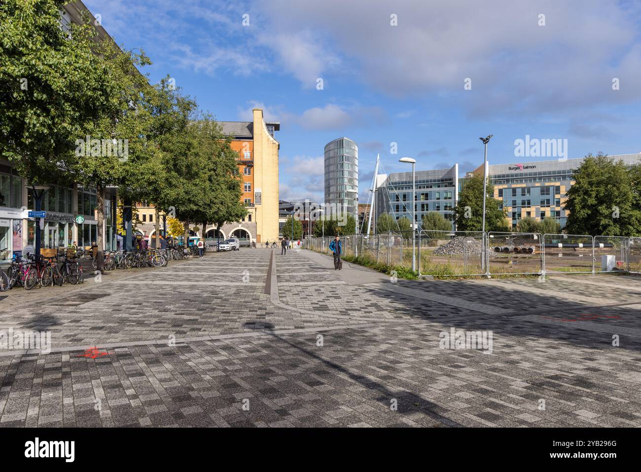 Cordoned off area for redevelopment of The Temple Quay Quarter in ...