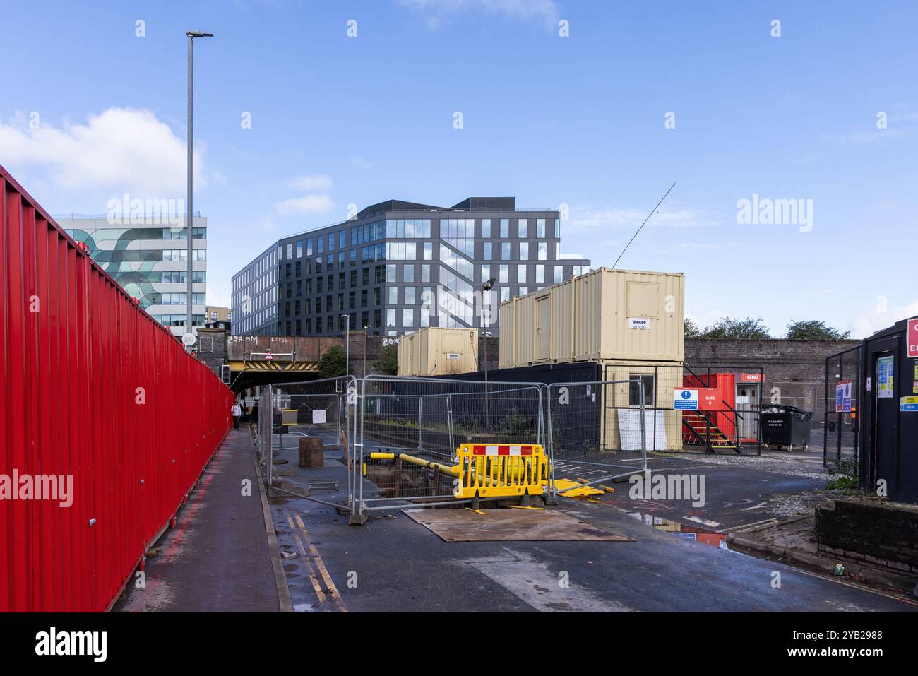 Construction work in The Temple Quarter, City of Bristol, England, UK ...