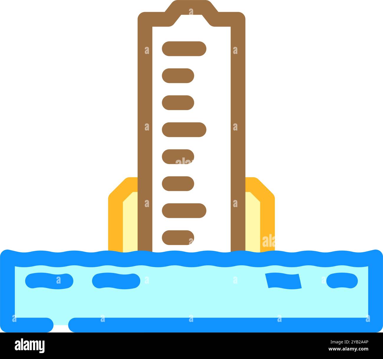 flood gauge disaster color icon vector illustration Stock Vector Image ...