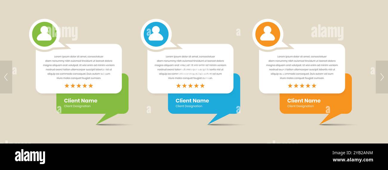 Client testimonial layout vector vectors Stock Vector Images - Alamy