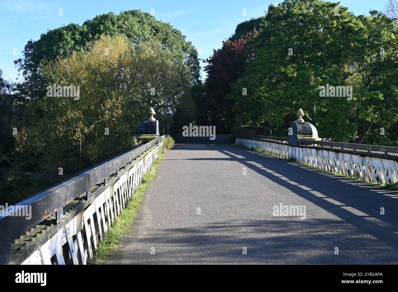 Former St Ebbes Gas Works rail bridge across the River Thames in Oxford ...