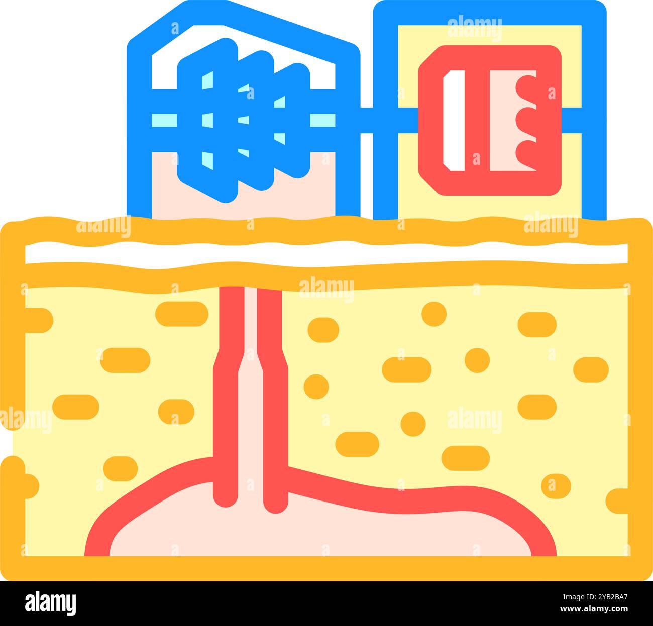 turbine geothermal energy color icon vector illustration Stock Vector ...