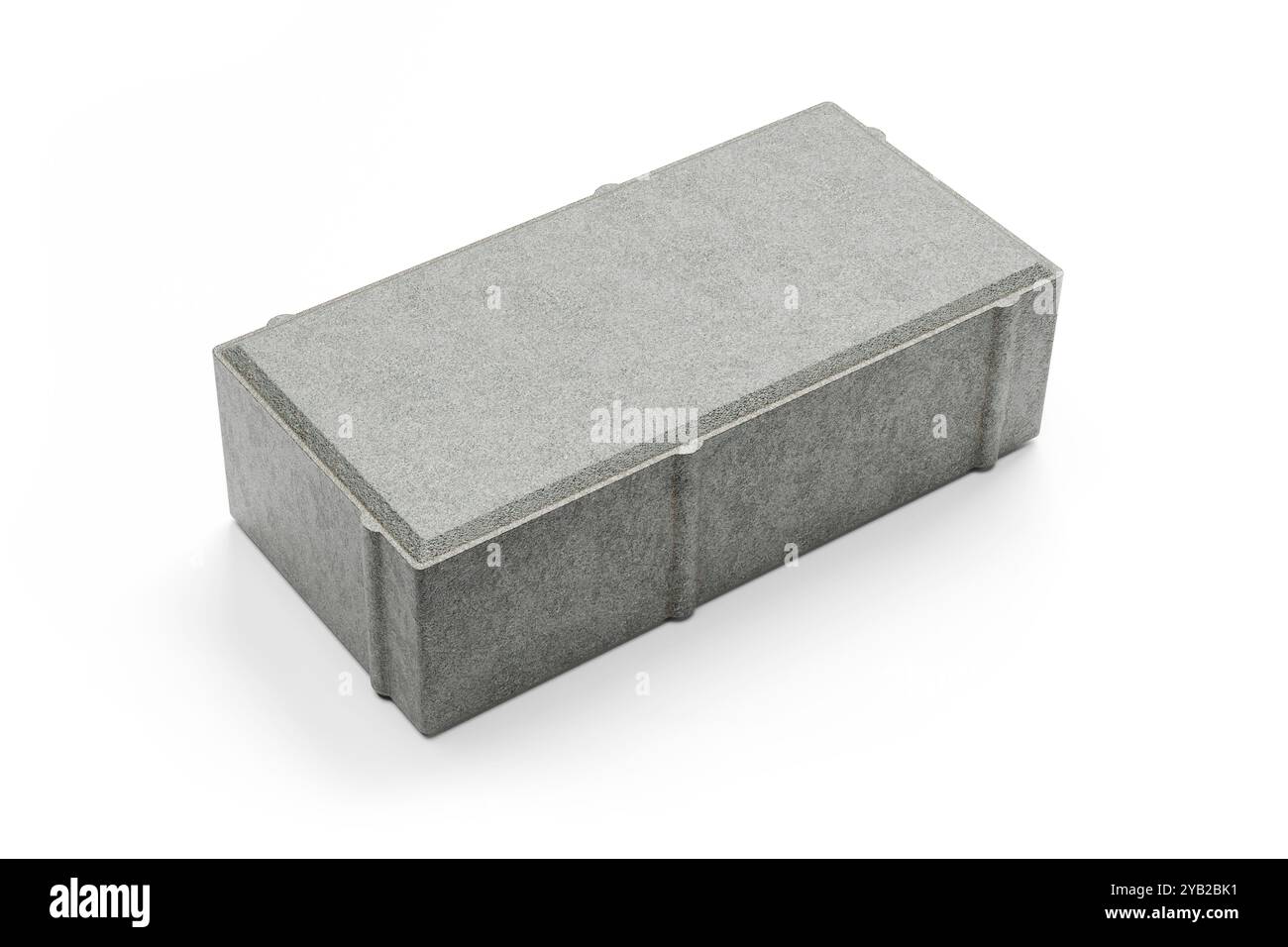 Grey concrete pavement brick isolated - 3d rendering Stock Photo - Alamy