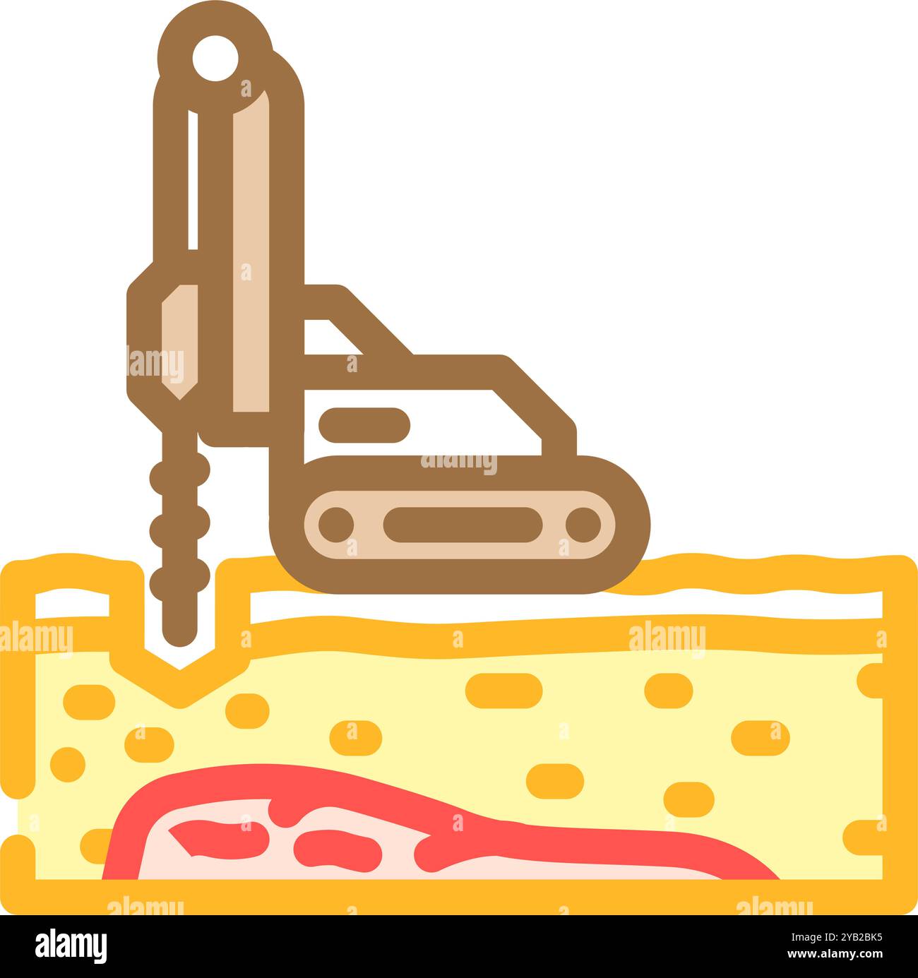 drilling geothermal energy color icon vector illustration Stock Vector ...