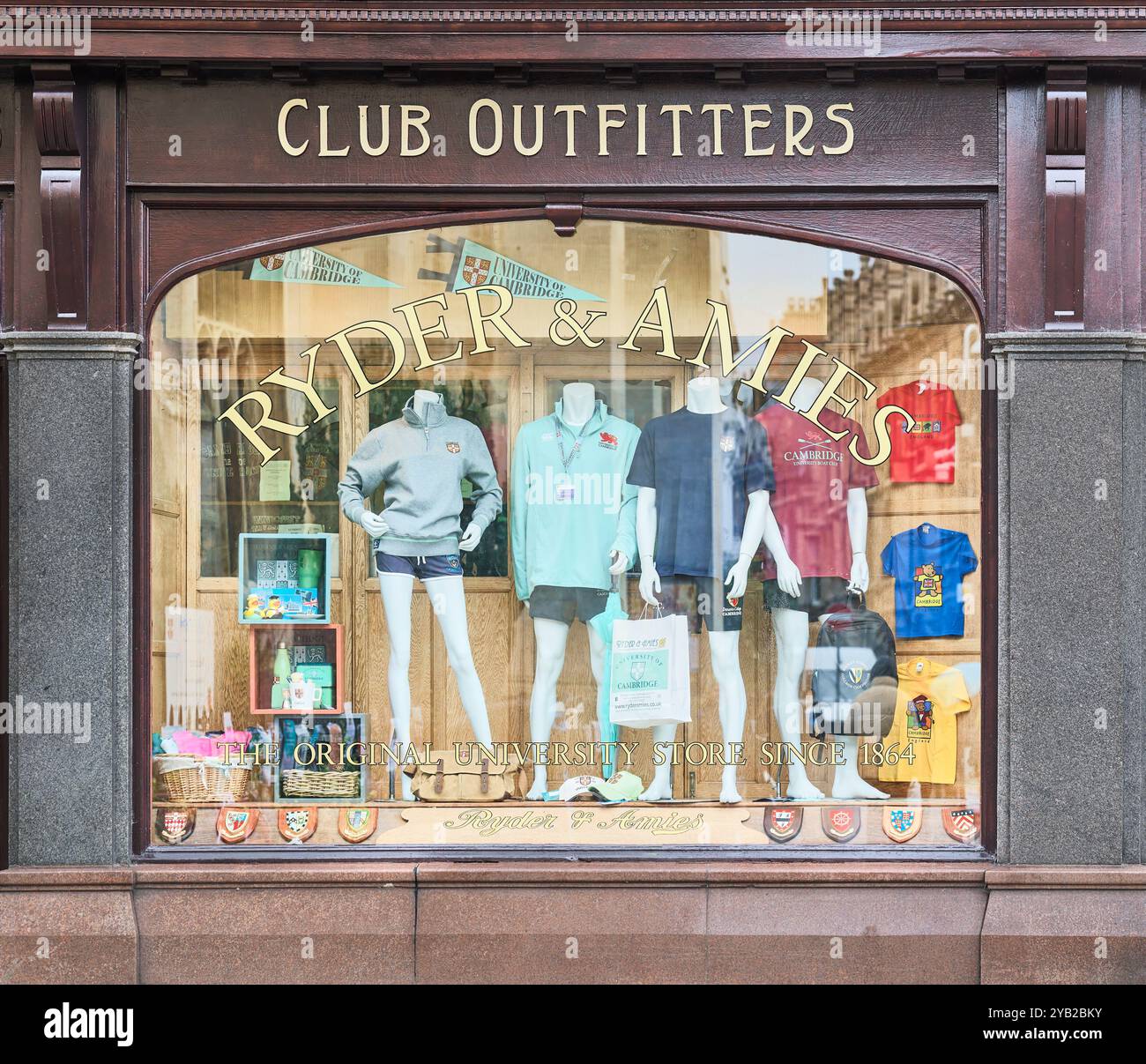 Shop window of Ryder & Ames, club outfitters for the University of ...