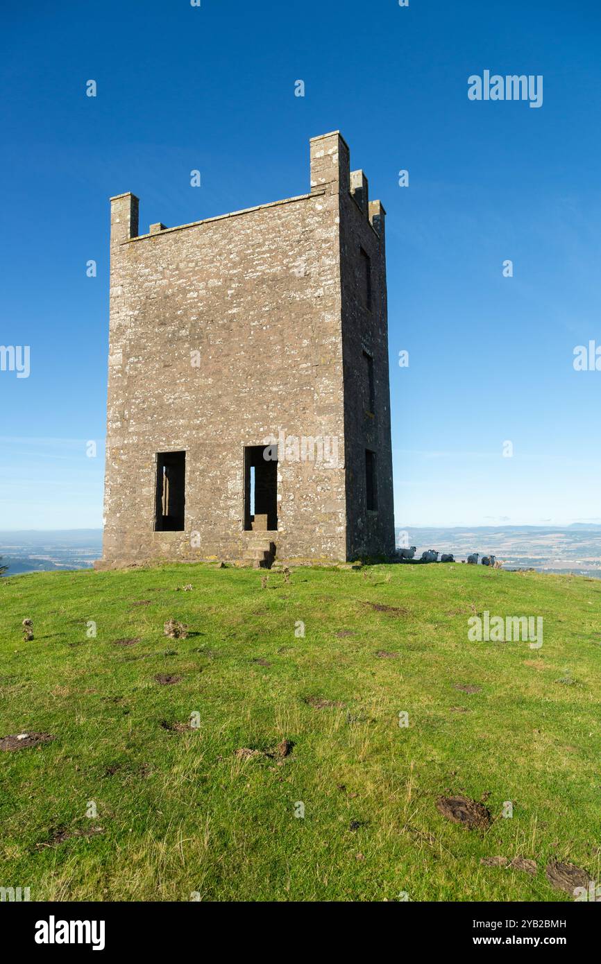 Kinpurney Hill top observatory tower near Newtyle, Angus, Scotland ...