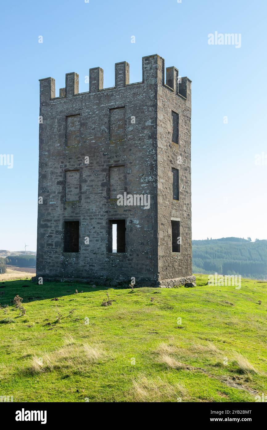 Kinpurney Hill top observatory tower near Newtyle, Angus, Scotland ...