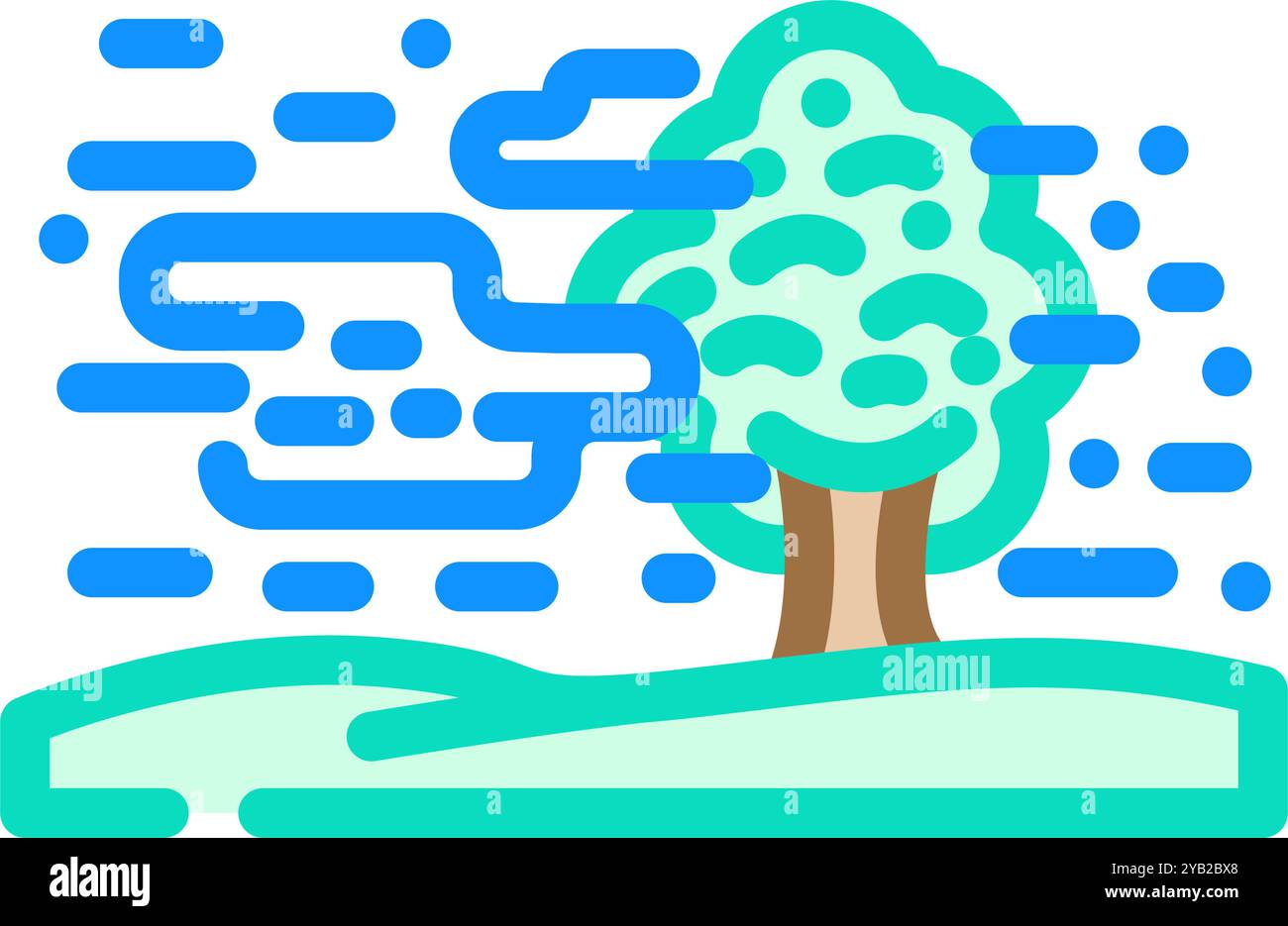 fog natural phenomena color icon vector illustration Stock Vector Image ...