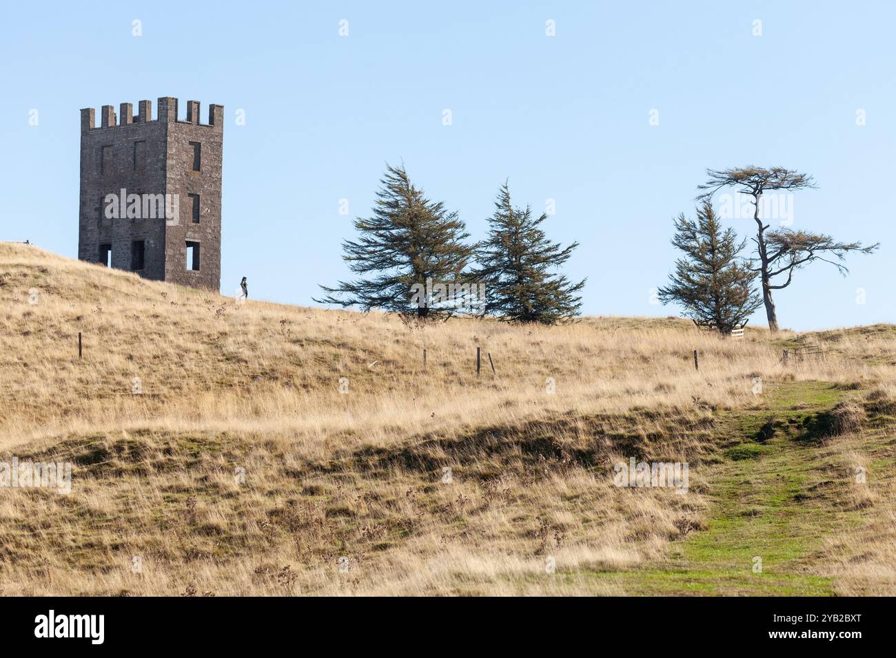 Kinpurney Hill top observatory tower near Newtyle, Angus, Scotland ...