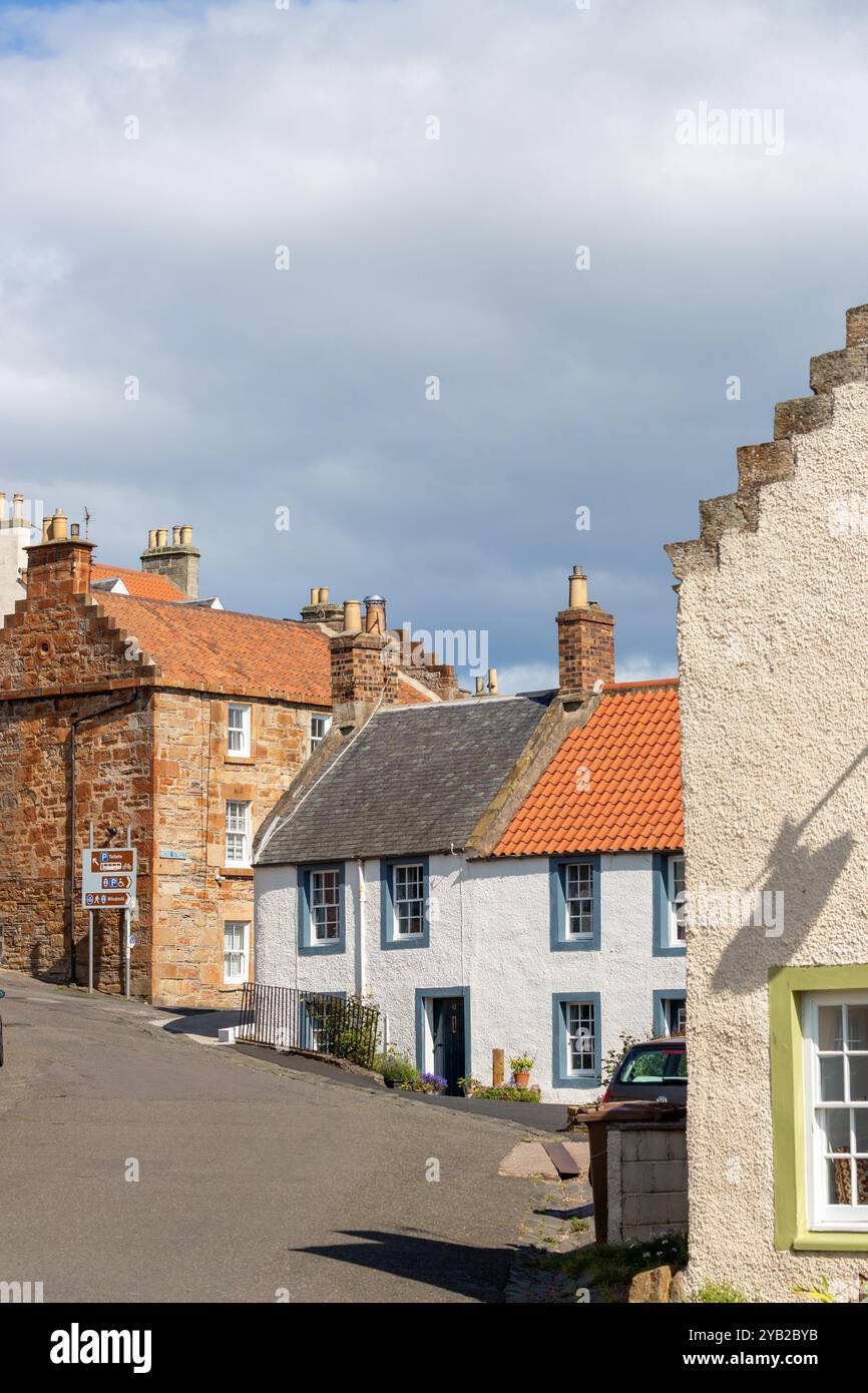 Traditional houses with pan tiles in St Monans, Fife, Scotland Stock ...