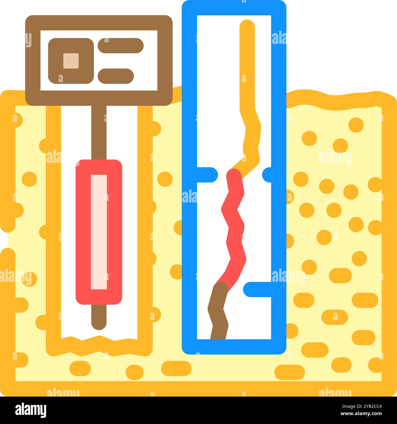 well logging oil industry color icon vector illustration Stock Vector ...