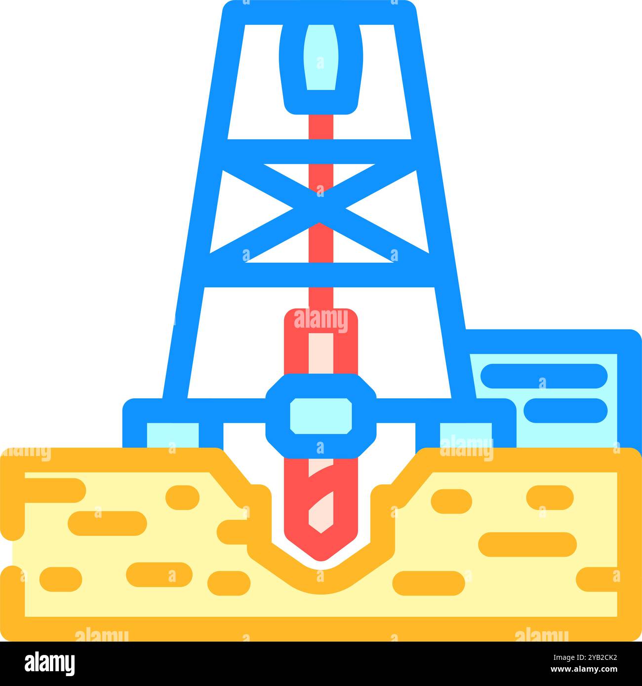 drilling oil industry color icon vector illustration Stock Vector Image ...