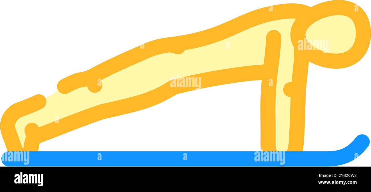 Plank pose symbol Stock Vector Images - Alamy