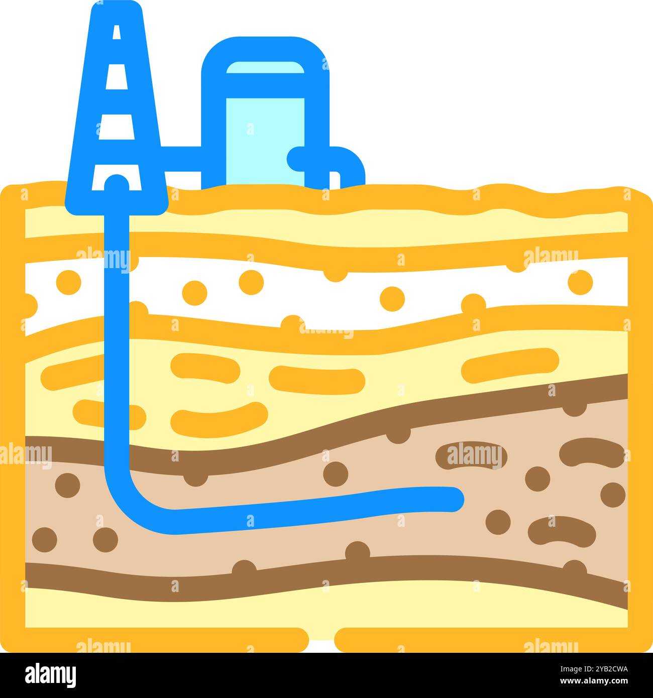 shale oil industry color icon vector illustration Stock Vector Image ...